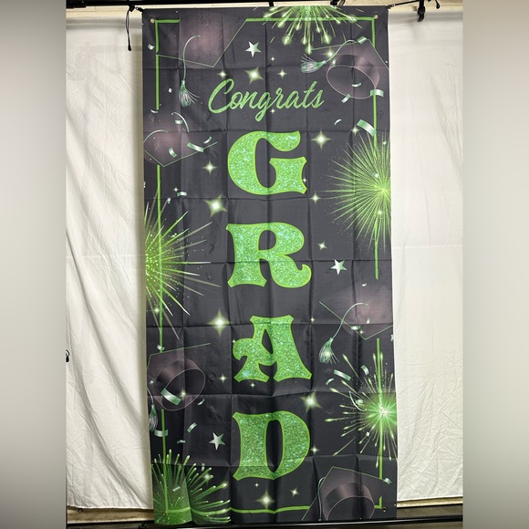 Party Supplies | Congrats Grad Backdrop Banner 6x3ft | Poshmark
